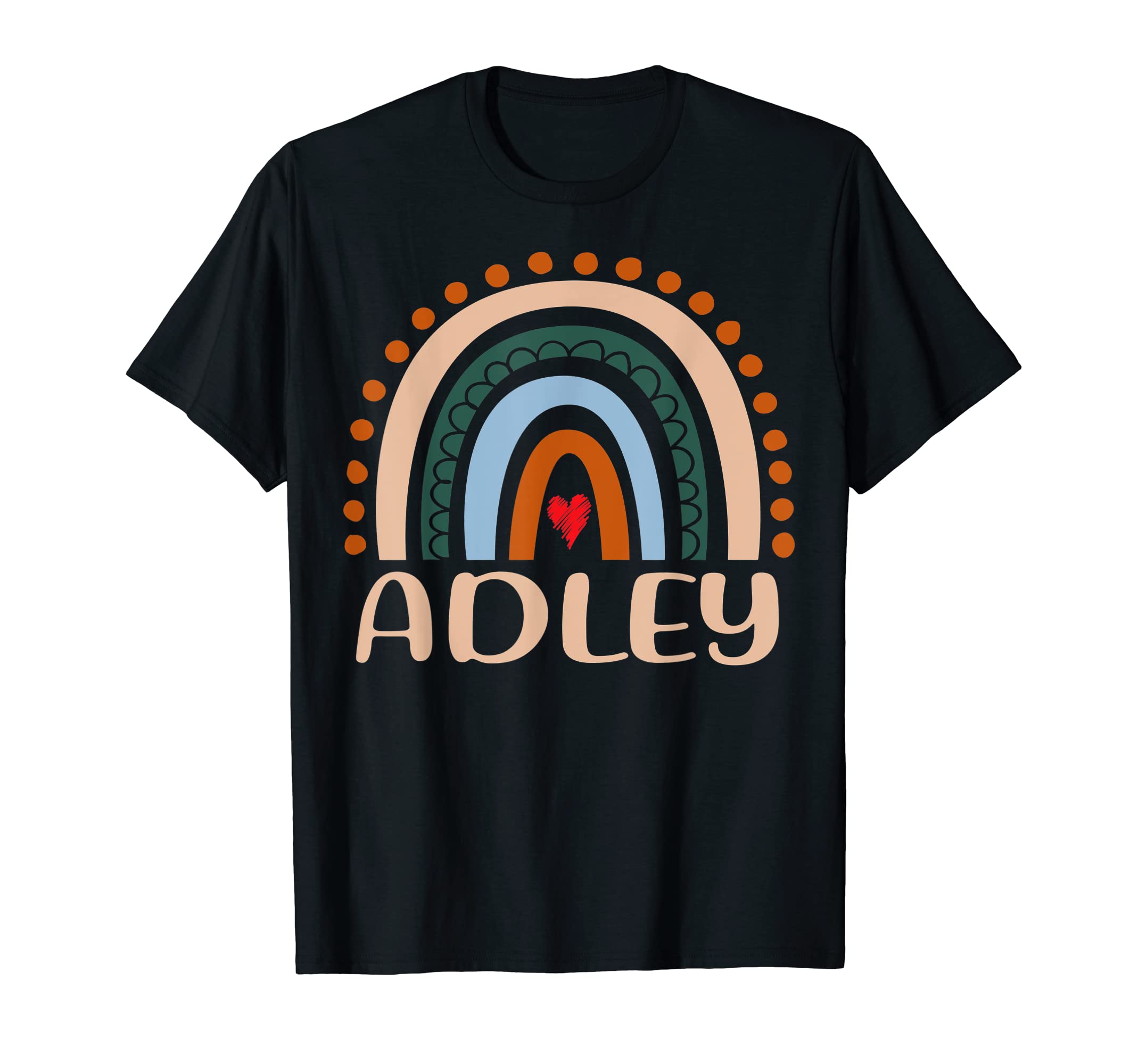 Adley Name Personalized Funny Women Rainbow Adley T-Shirt
