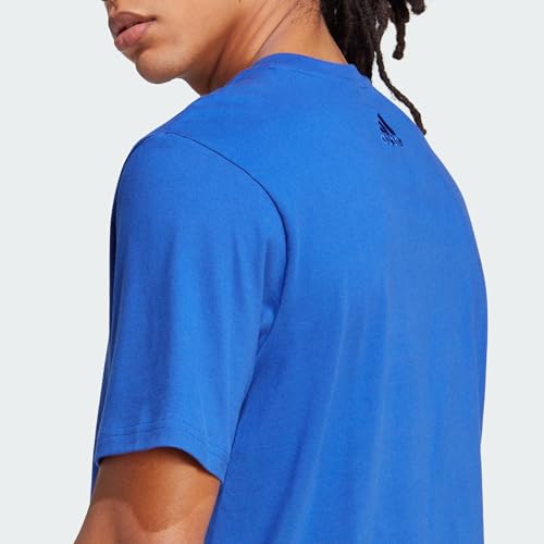 adidas Men's Essentials Single Jersey Big Logo T-Shirt, Semi Lucid Fuchsia, Small