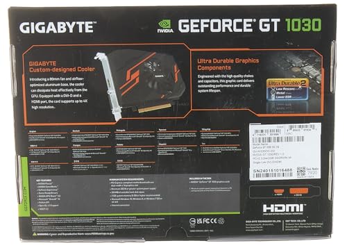 Gigabyte GV-N1030OC-2GI Graphics Card GeForce GT 1030 2 GB GDDR5