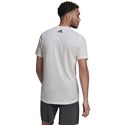 adidas Men's Feelstrg Graphic Tee, White, Large