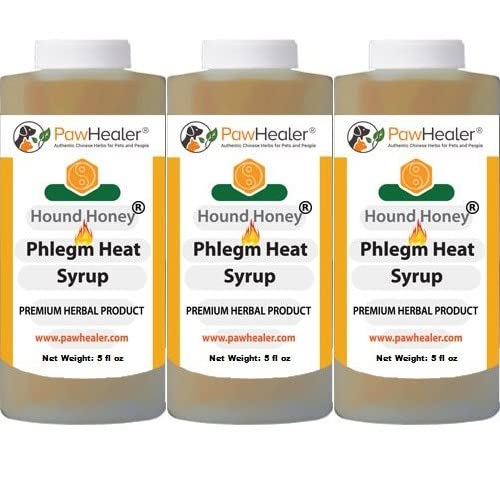 Dog Cough Remedy - Hound Honey: Phlegm Heat - 3PAK - Loud - Honking Cough 5 fl oz/ea Bottle = 15 fl oz Total…