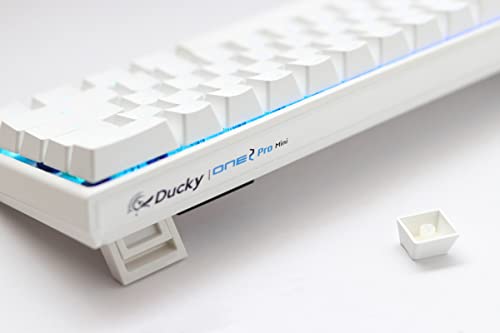 Ducky One 2 Mini Pro Pure White RGB LED 60% Double Shot PBT Mechanical Keyboard (Kailh Box Brown)