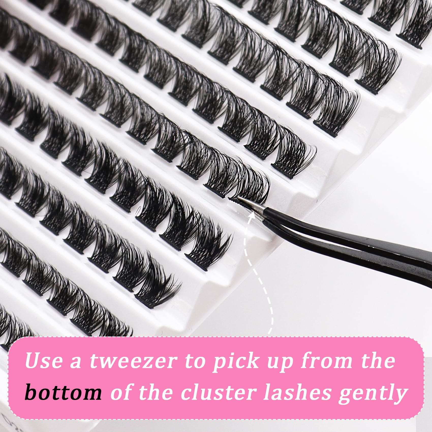 Ahrikiss Lash Clusters 120pcs Lash Extension D Curl Cluster Lashes Wispy Individual Lashes Natural Look 8-16mm Eyelash Clusters DIY Lash Extensions Soft Lash Extension Clusters FD28