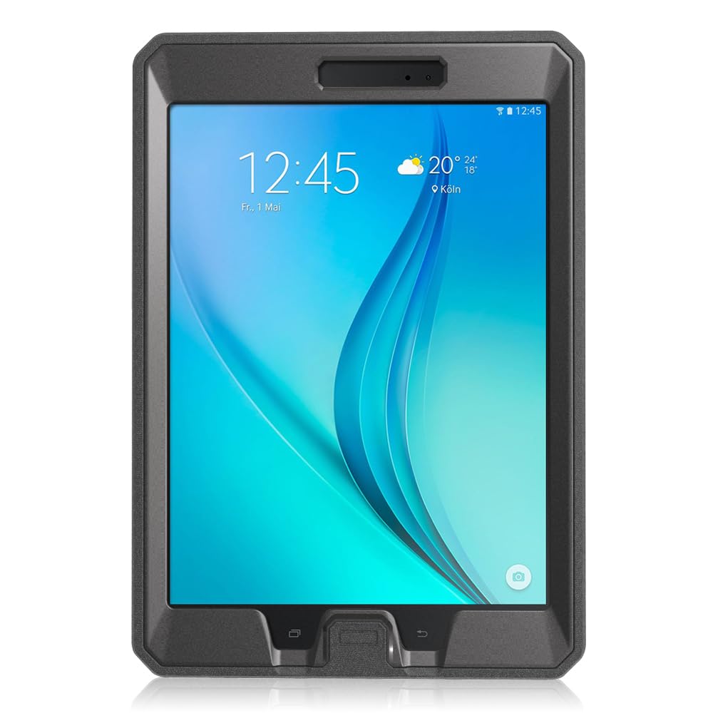 Fintie Shockproof Case for Samsung Galaxy Tab A 8.0 (Previous Model 2015), Tuatara Rugged Unibody Hybrid Full Protective Cover for Tab A 8.0 SM-T350/P350 2015(NOT Fit 2017/2018 Version), Black