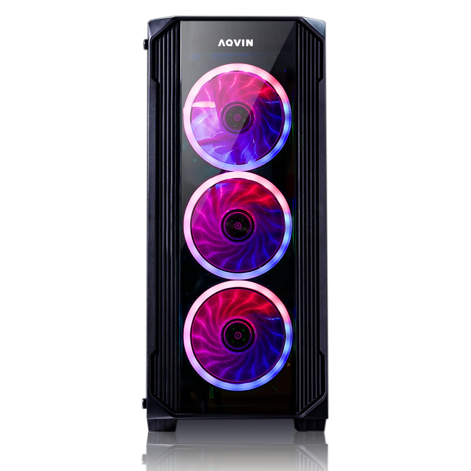 AQVIN Gaming PC Tower Intel Core i7 Processor up to 4.6 GHz GeForce GTX 1630 4GB GDDR6 1TB SSD 32 GB DDR4 RAM RGB Gaming Keyboard & Mouse, Windows 11 Pro WiFi