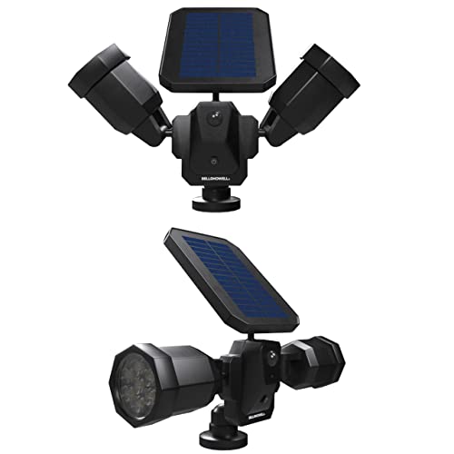 Bell+Howell Bionic Duo Spotlight: Solar Outdoor Lights with Motion Sensor, Adjustable Heads, Super Bright LEDs - Waterproof Landscape Lighting for Patio, Yard, Garden - No Batteries Needed!