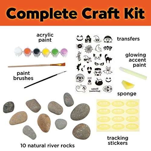 Creativity for Kids Hide and Seek Halloween Rock Painting Kit - Halloween Crafts for Kids Ages 6-8 for Kids, Kids Crafts