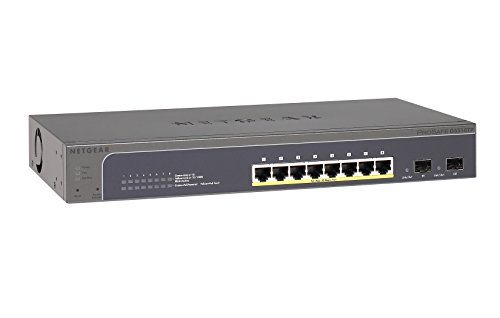 NETGEAR 8-Port Gigabit Smart Managed Pro Switch, PoE+, 130w, ProSAFE Lifetime Protection (GS510TP) (GS510TP-100NAS)