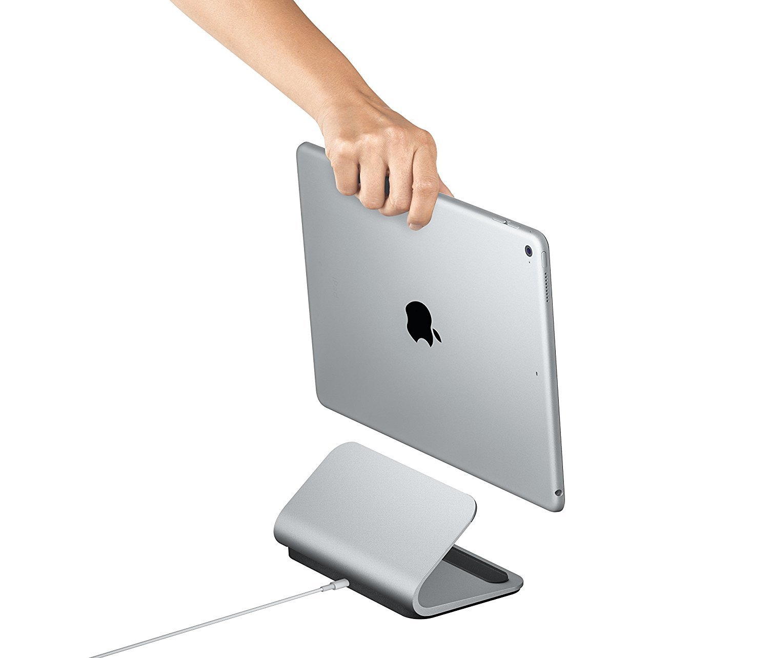 Logitech Base Charging Stand For IPad Pro 9.7-inch,10.5-inch, 12.9-inch (1st and 2nd gen) Premium Aluminum Construction Smart Connector Technology - Silver