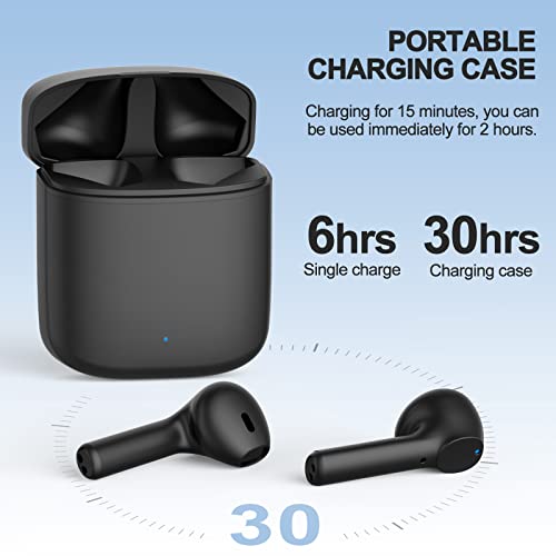 Elnicec Bluetooth Headphones True Wireless Earbuds 3D Stereo Built-in Microphone 30H Playback IPX8 Waterproof in-Ear Earphones for Smartphones,TV,Computers,Notebook
