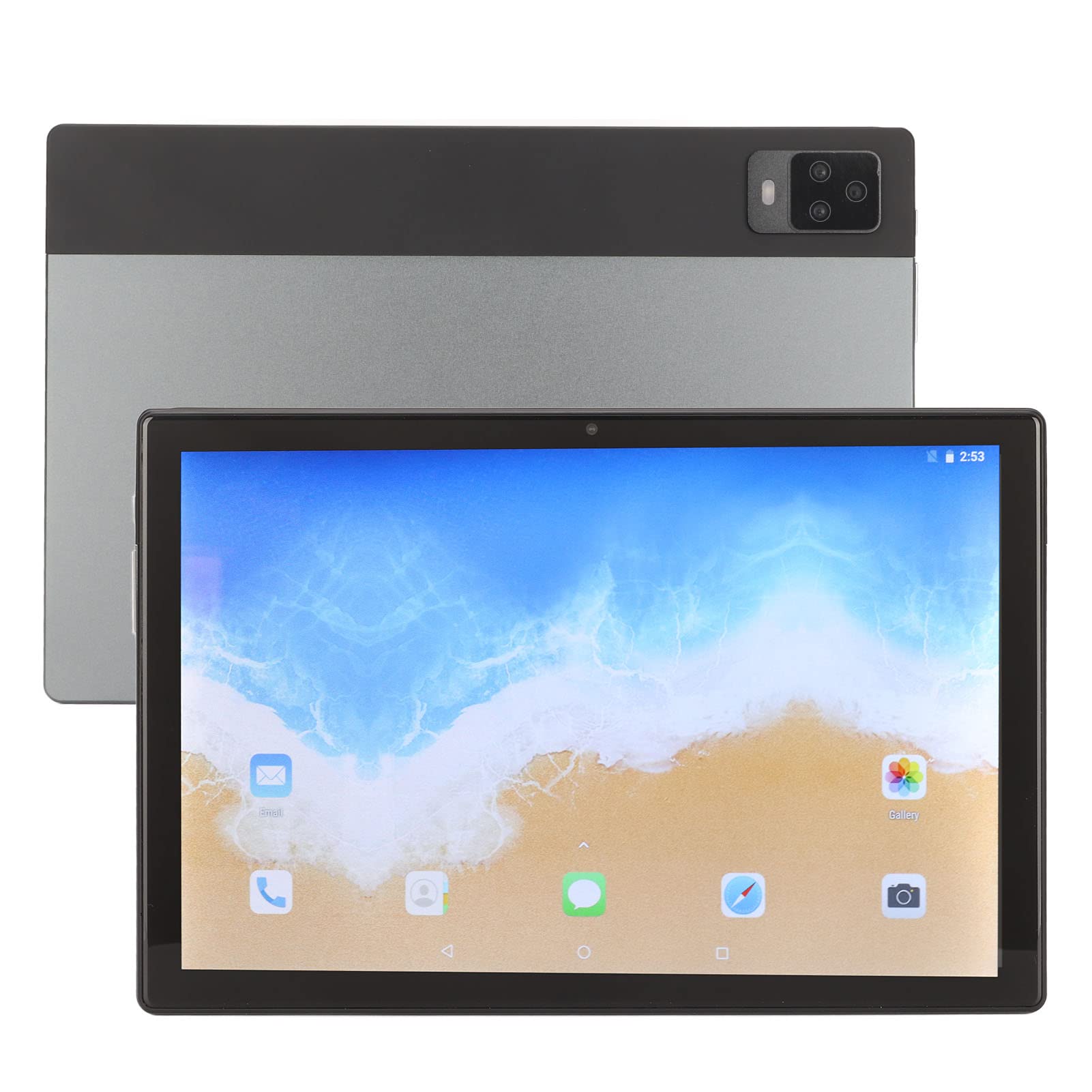 aqxreight Tablet PC, 8GB RAM 256GB ROM IPS Screen 10 Inch Tablet 100-240V Night Reading Mode with Dual Speakers for Android 12 for Elderly Reading (US Plug)