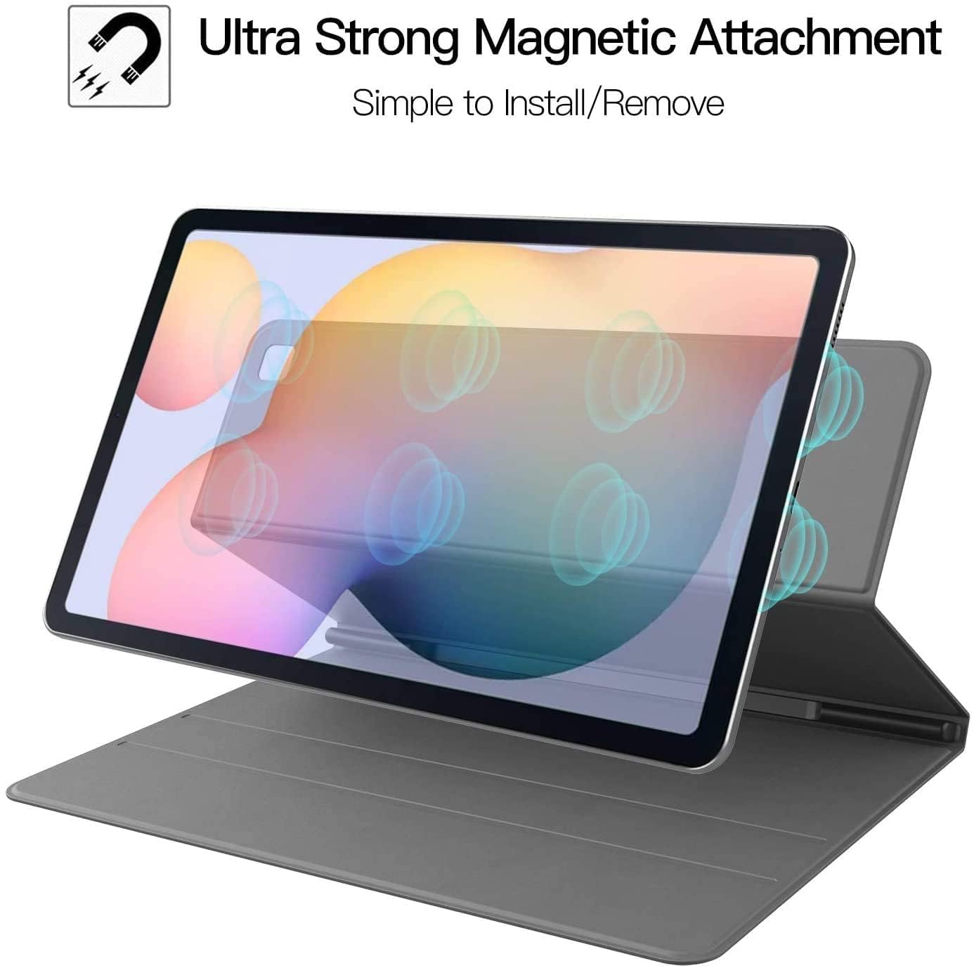 ZtotopCases for Galaxy Tab S6 Lite Case 10.4 Inch 2024/2022/2020, Strong Magnetic Case with Auto Sleep/Wake & Pen Holder, Slim PU Lightweight Stand Cover for Samsung Galaxy Tablet S6 Lite, Black