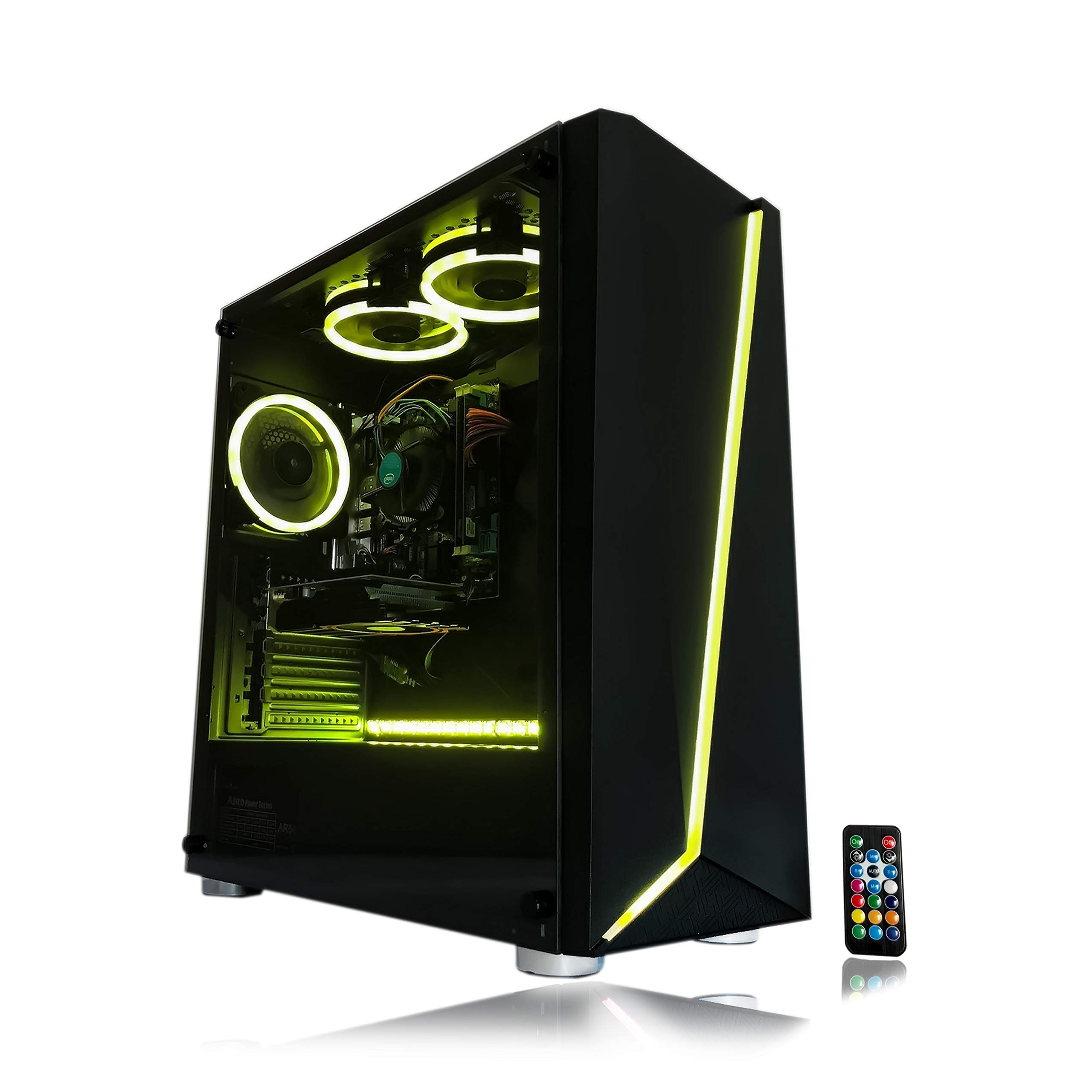 Alarco Gaming PC Desktop Computer Intel i7 3.40GHz,16GB Ram,1TB Hard Drive,Windows 10 pro,WiFi Ready,Video Card GTX 750 4GB, 3 RGB Fans with Remote