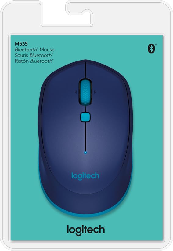 Logitech M535 Bluetooth Mouse, Blue, Discontinued