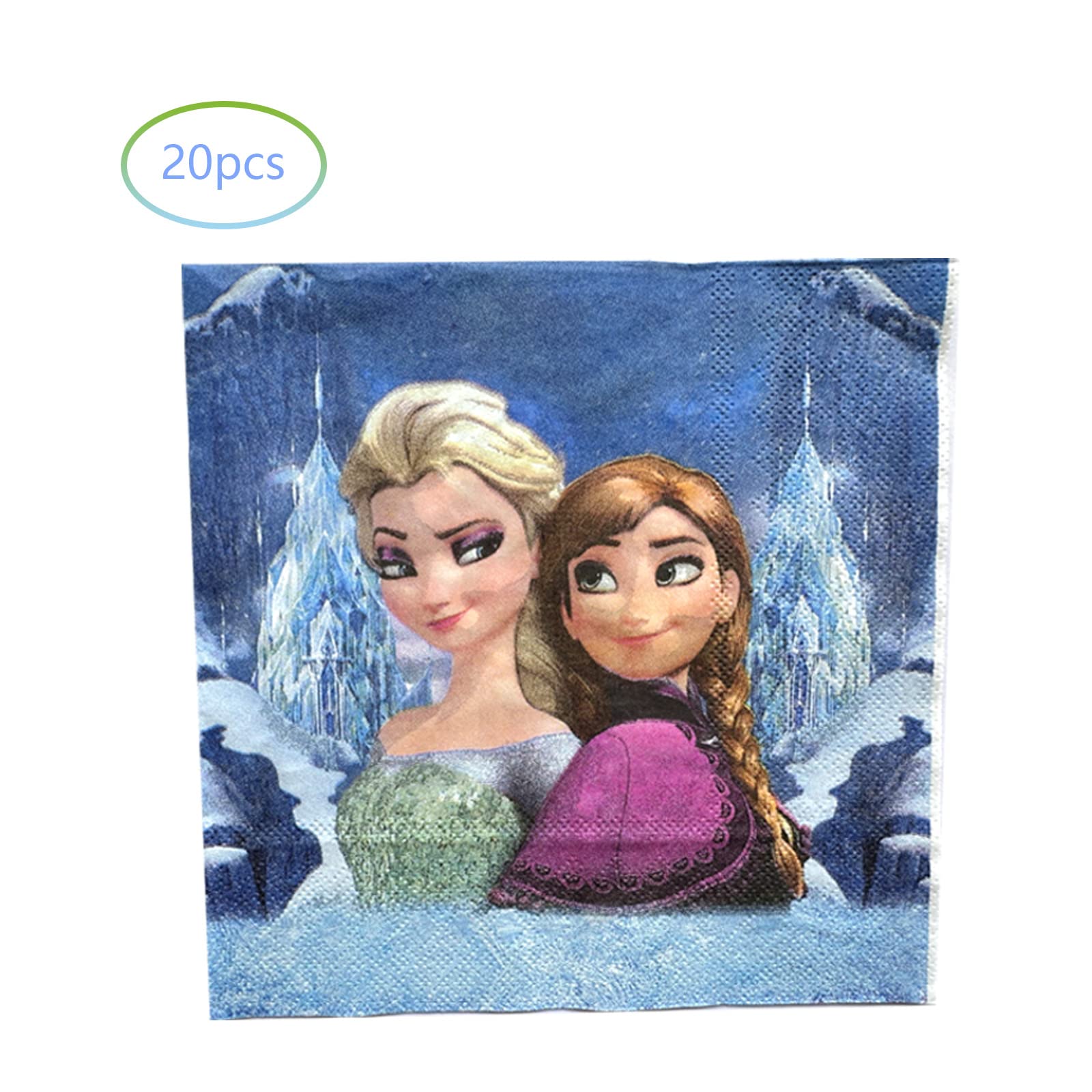 Hysnol Frozen Birthday Party Supplies, include 20 Plates and 20 Napkins, Frozen Birthday Party Decorations