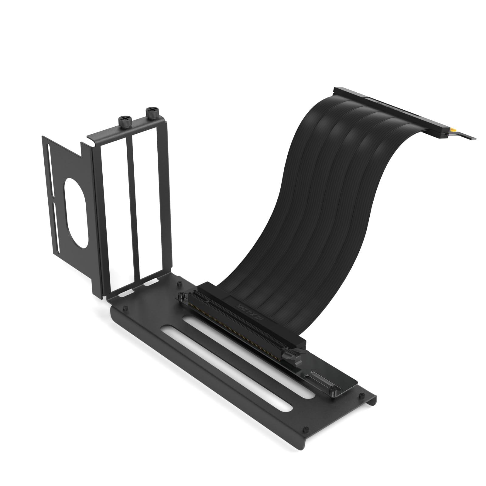 IBEST IMPETUS Vertical GPU Mounting Bracket Graphics Card Holder Kit with PCIE Riser Cable 90 Degree Right Angle 25cm Black