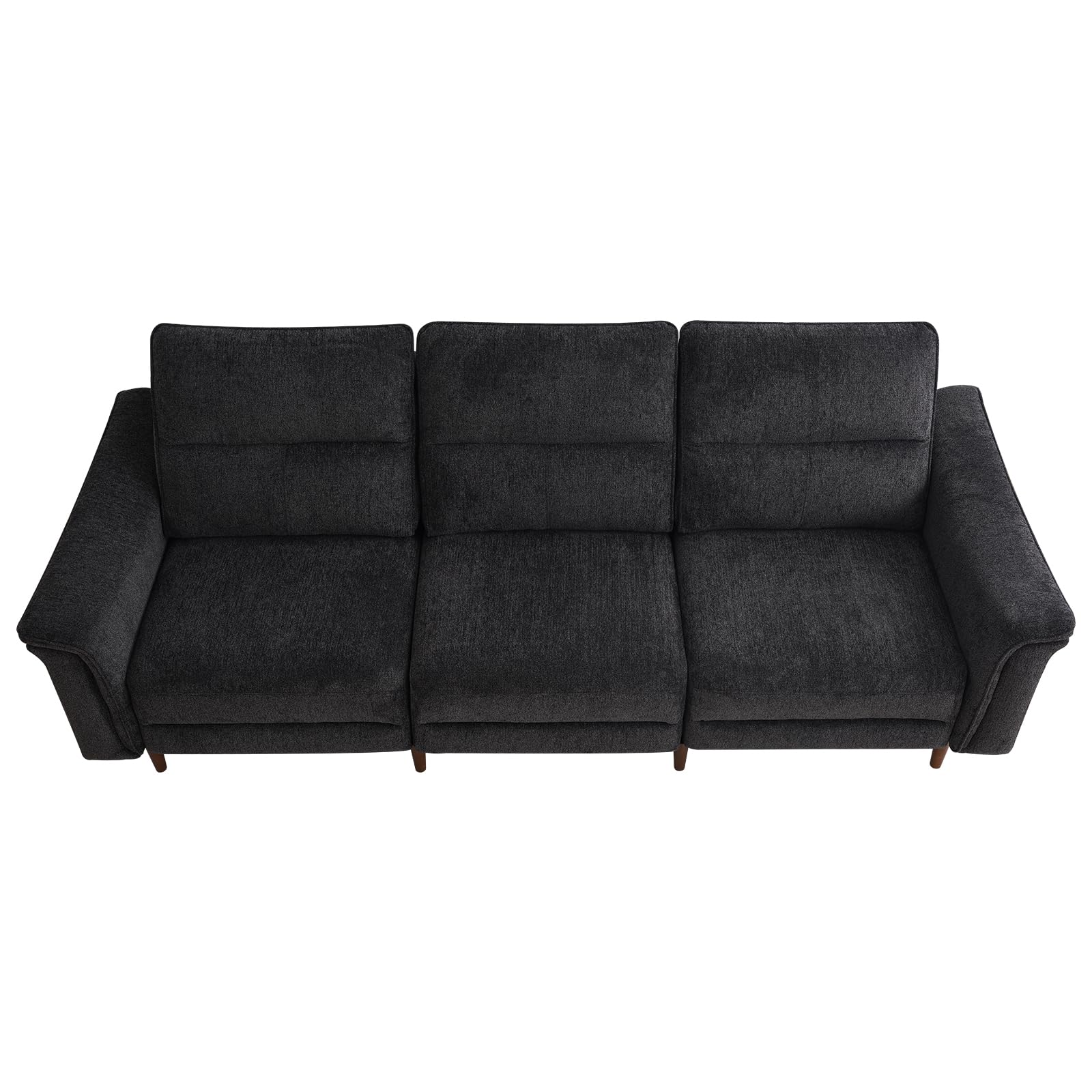 ABAKAN Modern 3-Seat Modular Sectional Sofa Couch,Chenille Sofa Comfy Upholstered Furniture for Small Spaces, Living Room, Apartment, Studio, Office, Grey