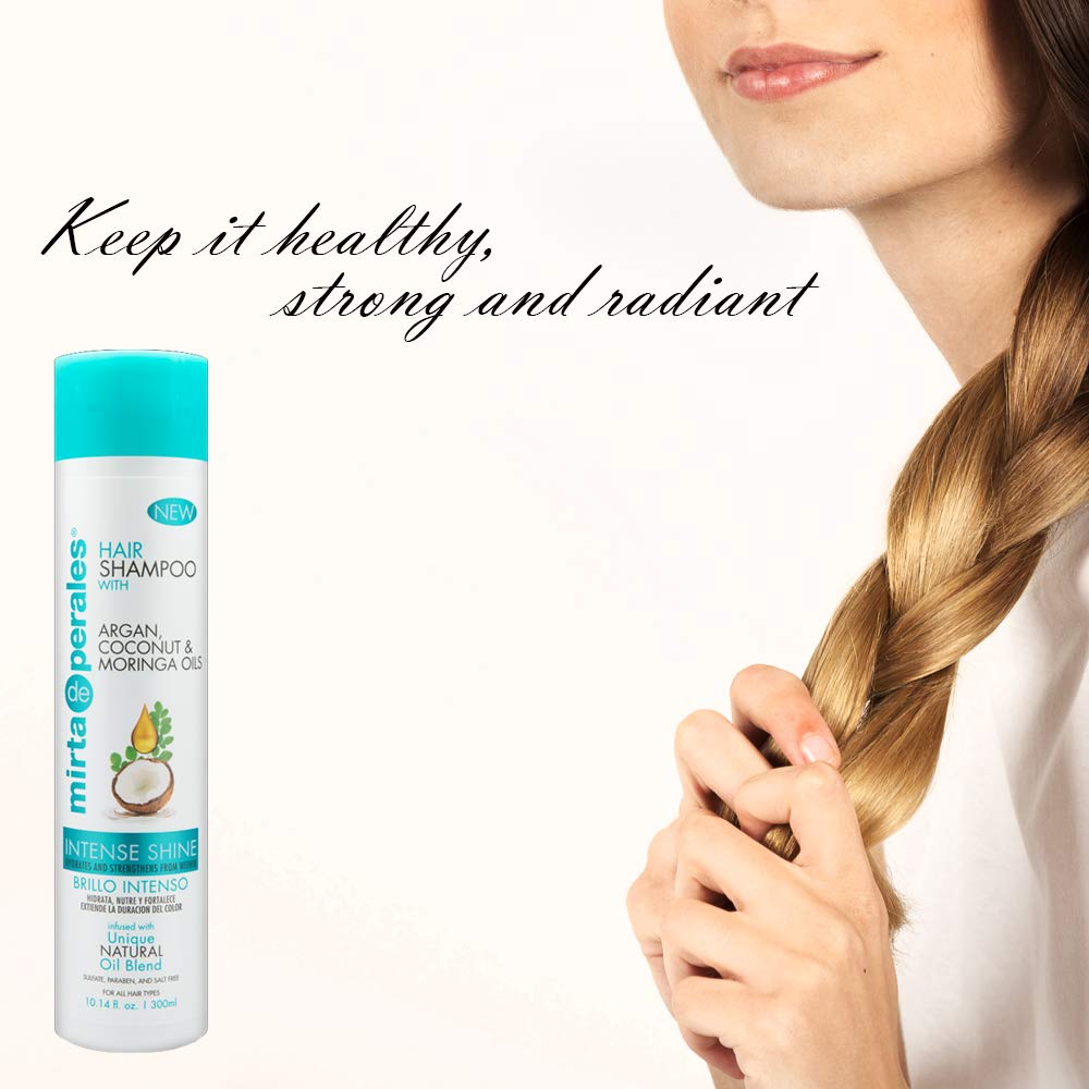 Mirta De Perales Hair Shampoo with Argan, coconut & Moringa Oils 10 fl oz.