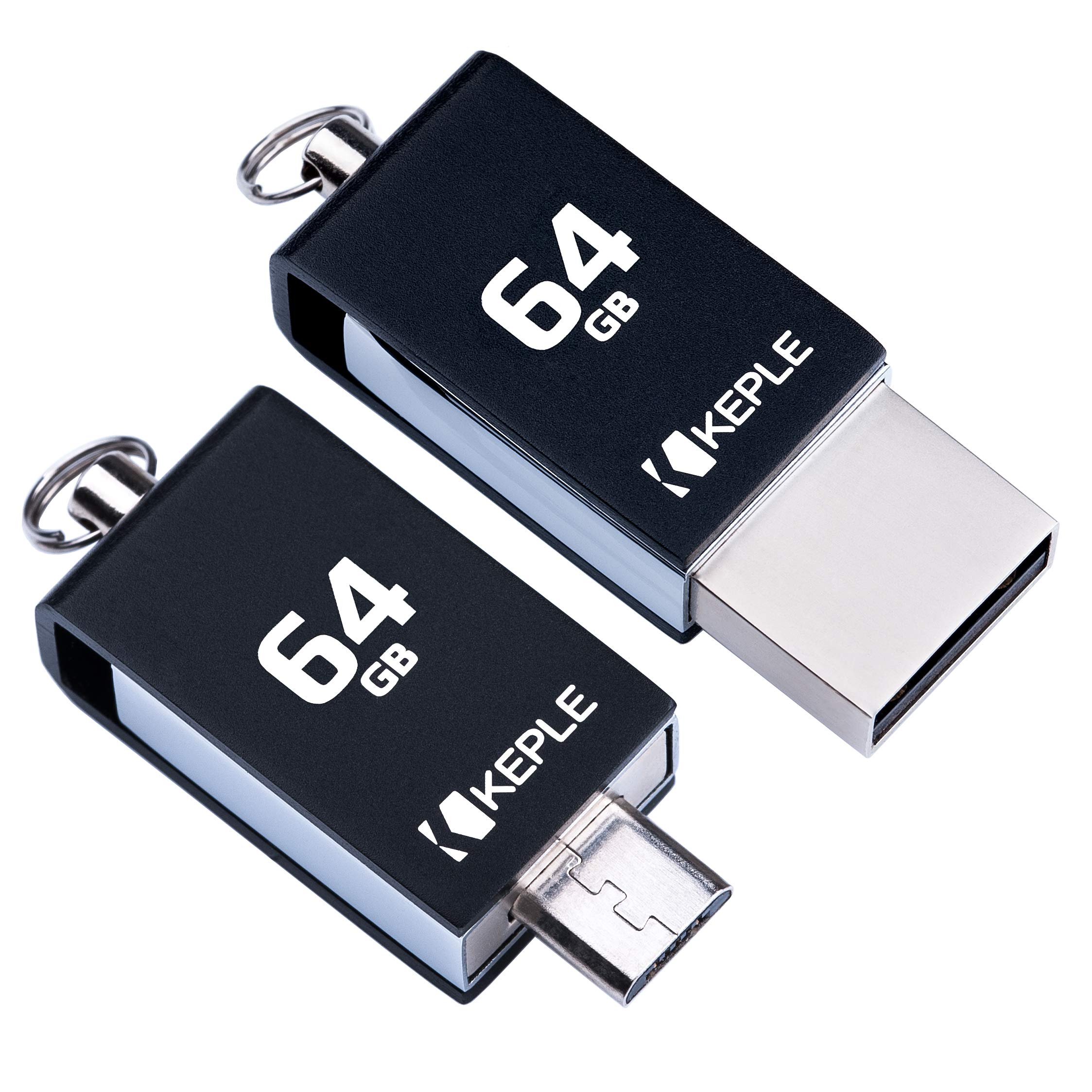 64GB USB Stick OTG to Micro USB 2 in 1 Flash Drive Memory Stick 2.0 Compatible with Motorola Moto G6 Play / G5, G5 Plus / G4 / E5, E5 Play, E5 Play Go, E5 Plus | 64 GB Pen Drive Dual Port