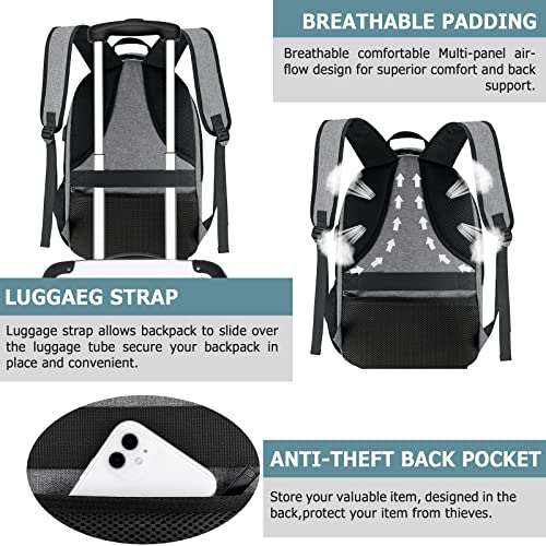 BIKROD Lunch Backpack, Insulated Cooler Lunch Bag Backpack, Large Travel 17.3 Laptop Back Pack Durable Computer College School Bookbag for Women Men for Men Women Work Hiking Picnic