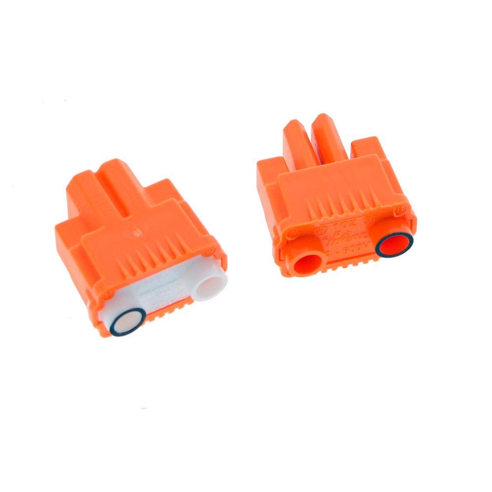 IDEAL Electrical 30-352J 14-12 AWG Luminaire Disconnect, 2-Wire, 6 Amp/600V Max, Orange, Screw Terminal, Screw Connector, Nylon