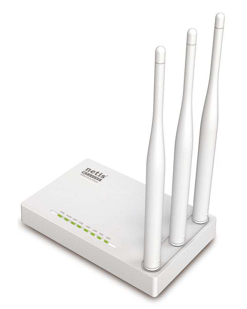 Netis WF2409E 300Mbps High-Speed Wireless N Router | Smart 3 x 5dBi High Gain Antennas with Parental Control for Computers, Smartphones, Wireless Cameras