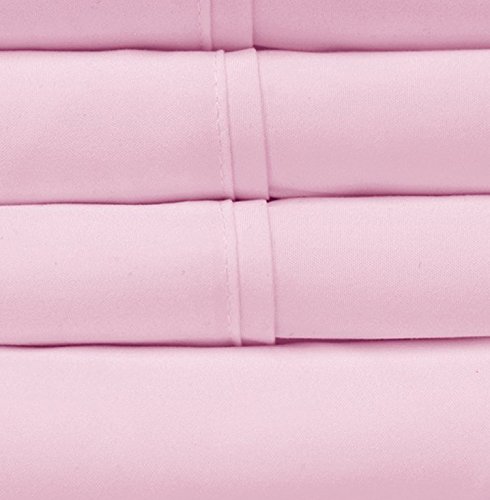Cal King Size Bed Sheets - 6 Piece 1500 Supreme Collection Fine Brushed Microfiber Deep Pocket California King Sheet Set Bedding - 2 Extra Pillow Cases, Great Value, California King, Pink
