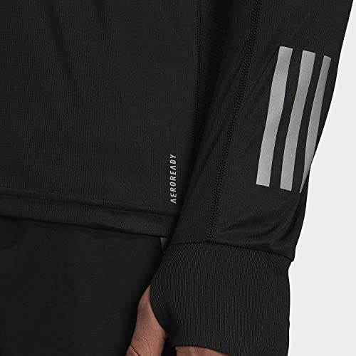 adidas Men's Own The Run Long Sleeve Tee, Black/Black, X-Large