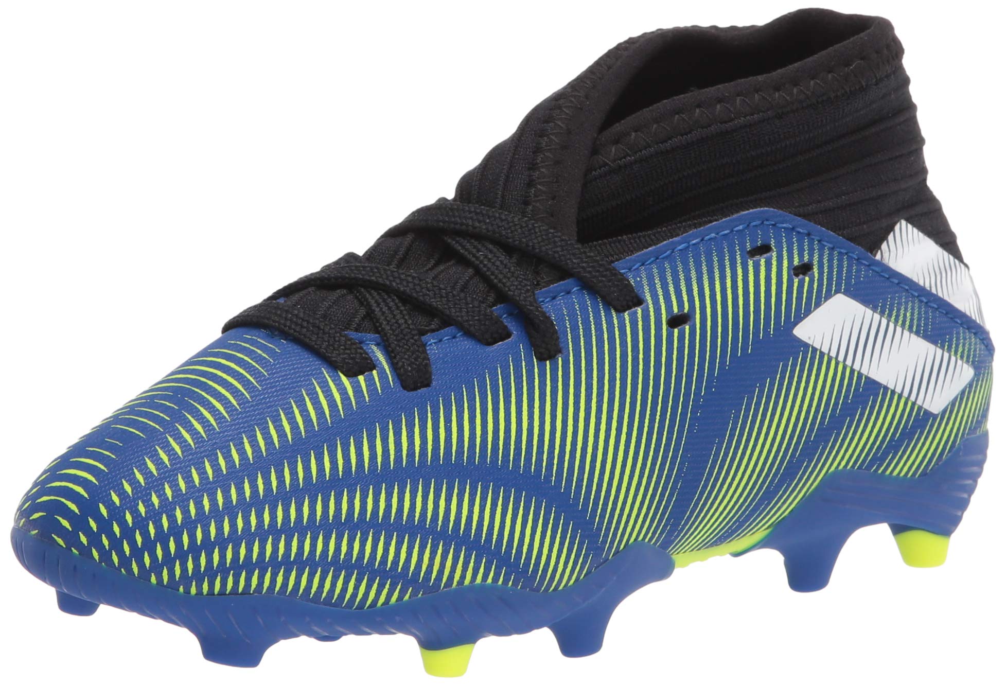 adidas Boy's Nemeziz .3 Firm Ground Soccer Shoe, Team Royal Blue/White/Solar Yellow, 6 Big Kid