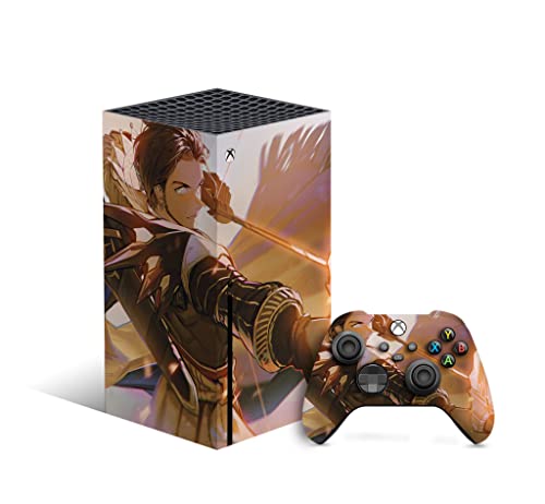 Alear Swordmans Slayer Dragon X-box-Series-X Console and Controller Skin Set, Skin Wrap Decal Kit