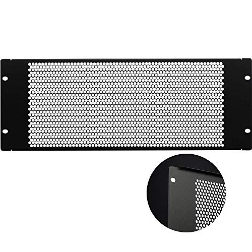 KENUCO Blank Rack Mount Panel Spacer with Venting for 19-Inch Server Network Rack Enclosure Or Cabinet Black (Plate-3U)