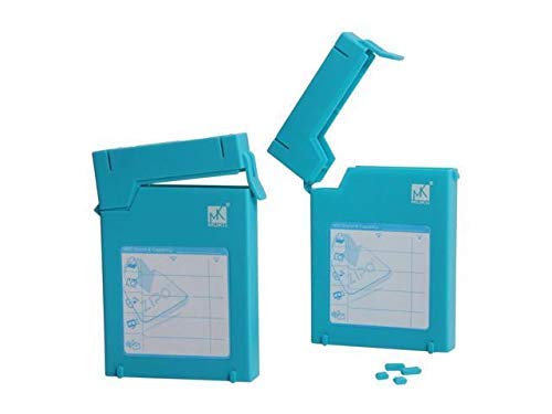 iMBAPrice (Pack of 3 Zipo 2.5" Two Latchable Hard Drive Protector Cases (3 Pack of 2 (Total 6), Blue)