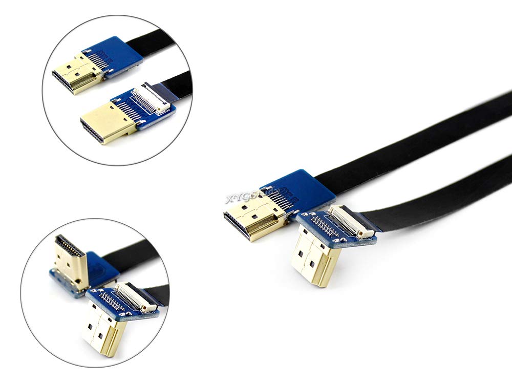 Right-Angle HDMI Plug Adapter Vertical for DIY HDMI Cable Connector @XYGStudy
