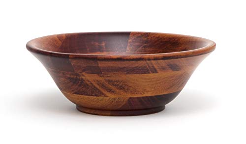 Lipper International Flared/Footed Bowls, 7-Inch, Cherry Finish, Pack of 4