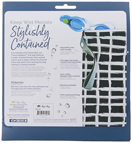 Itzy Ritzy Sealed Wet Bag with Handle – Wet Bag for Travel, Swimsuits, Cloth Diapers, Gym Clothes & Toiletries - Washable & Reusable with Water Resistant Lining - Measures 11” x 14” (Cactus Crew)