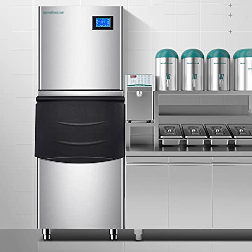 Ice maker countertop Commercial Ice Maker 440lb Every 24 Hours 331lb Storage Capacity Stainless Steel Great for Hotels, Restaurants, Bars, Includes Connection Hoses and Ice Scoop Household/Kitchen/Off