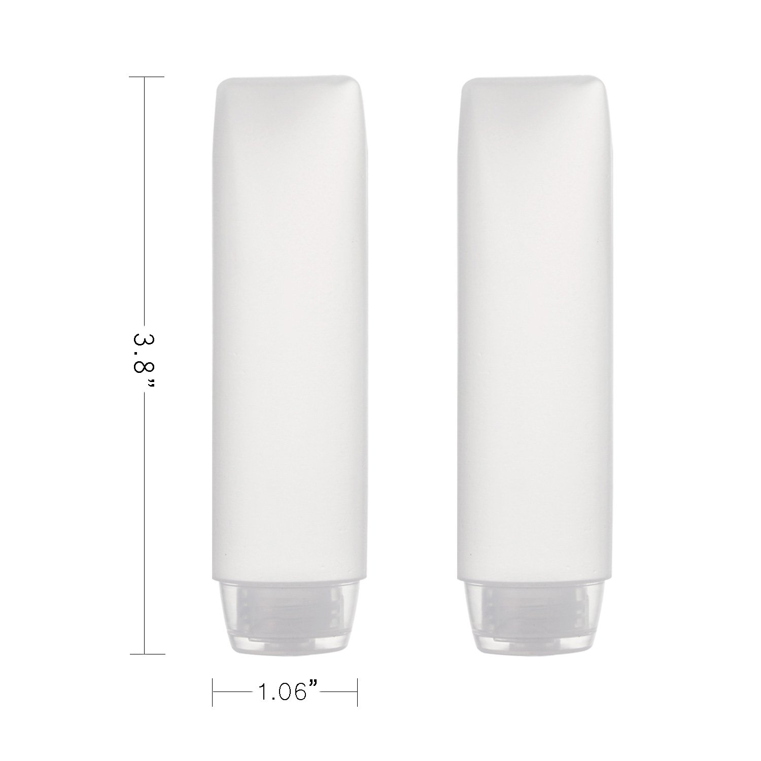 OTO 6 Pack Travel Size Plastic Squeeze Bottles for Liquids, 30ml/1 Fl. Oz TSA Approved Makeup Toiletry Cosmetic Containers