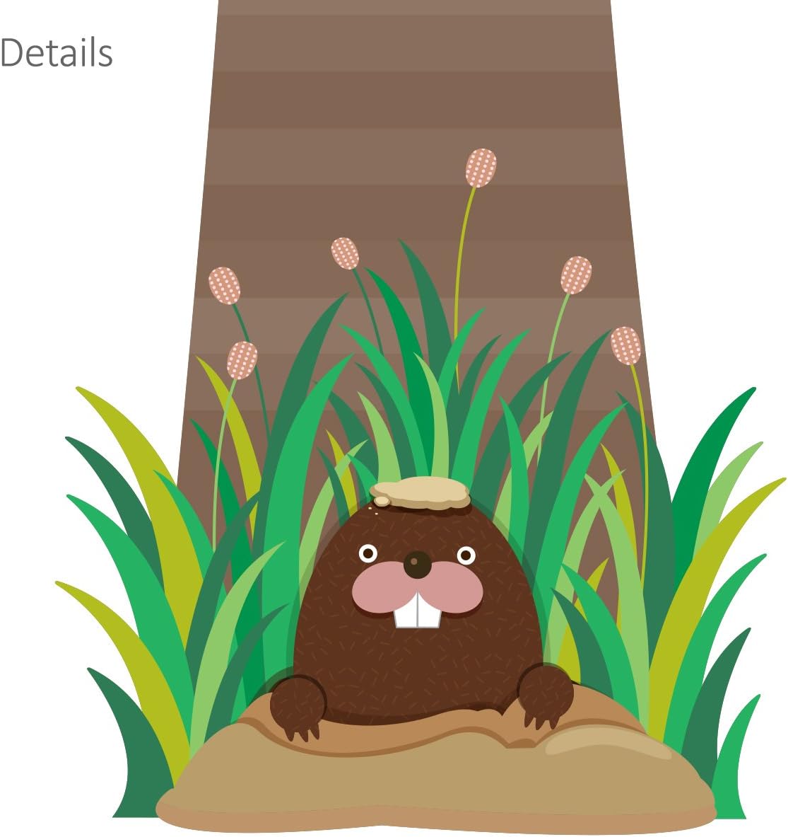 DECOWALL SG-2106 Large Scroll Tree and Animals Kids Wall Stickers Wall Decals Peel and Stick Removable Wall Stickers for Kids Nursery Bedroom Living Room d?cor