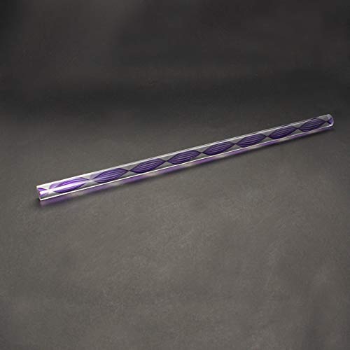 Fielect Dark Purple Twisted Line Acrylic Round Rod Standard Plexiglas Tolerance Lightweight for DIY 10mm Diameter 250mm Height 2Pcs