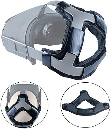 Esimen Head Pad for Oculus Quest 2 /Quest Strap Cushion Headband Fixing Accessories, Gravity Pressure Balance Cushion Leather Foam (Black)