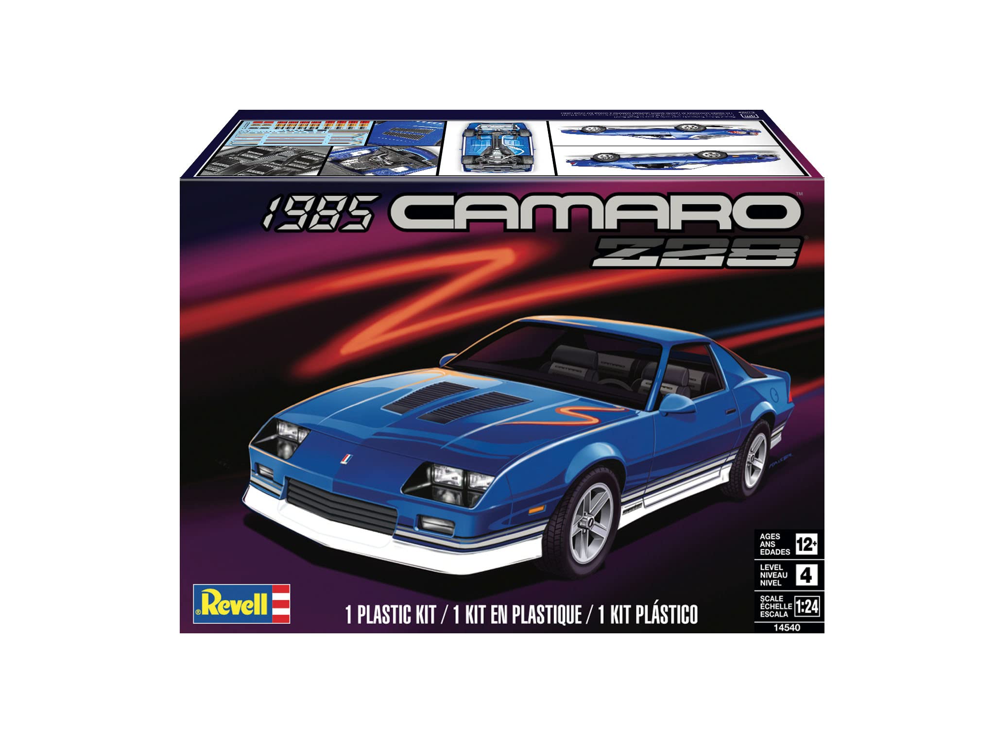 Revell 14540 1985 Chevy Camaro Z28 1:24 Scale 48-Piece Skill Level 4 Model Car Building Kit