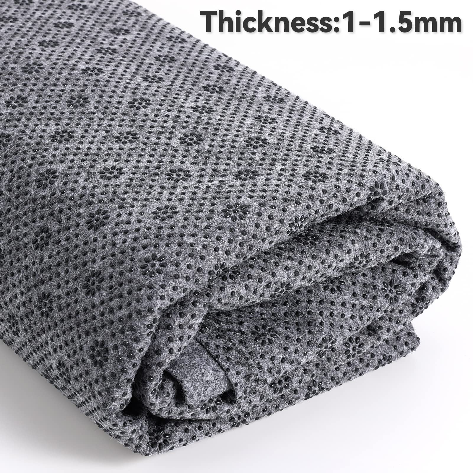 Pllieay 72x40 Inch Non Slip Final Backing Cloth, Vinyl Primary Tufting Cloth Backing Fabric, Non Slip Pad with Plum Blossom Pattern for Carpets Rug Tufting Gun Cushion Punch Needle
