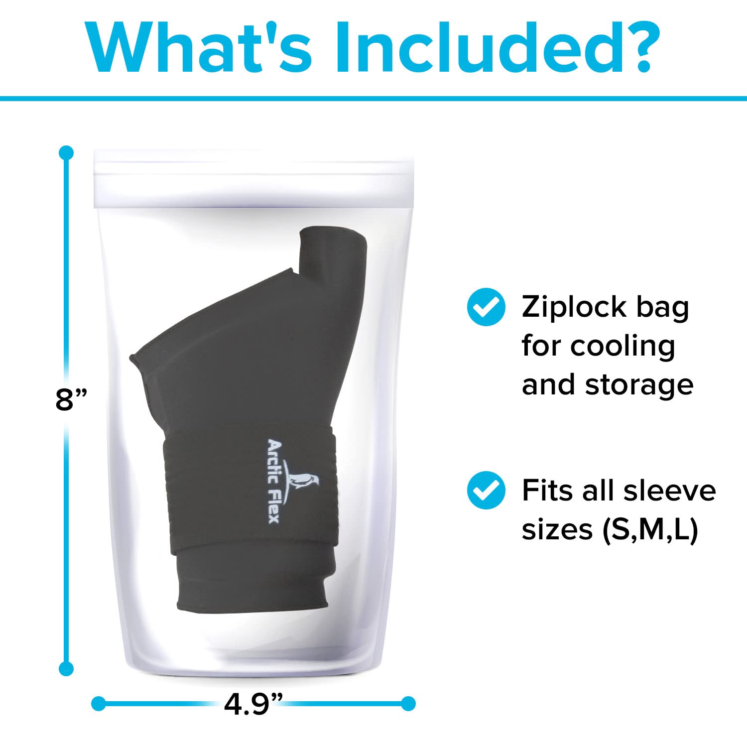 Arctic Flex Wrist Ice Pack Wrap - Gel Compression Support for Arthritis Hand & Thumb - Reusable Hot & Cold Therapy Brace for Pain Relief, Tendonitis, Carpal Tunnel, Tenosynovitis (Fits Left & Right)