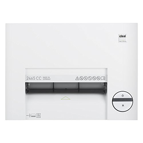 ideal. 2465 Cross-Cut Deskside Paper Shredder, Continuous Operation, 9-11 Sheet, 9 Gal. Bin, Shred Staples/Paper Clips/Credit Cards, 3/4 HP Motor, P-5 Security Level