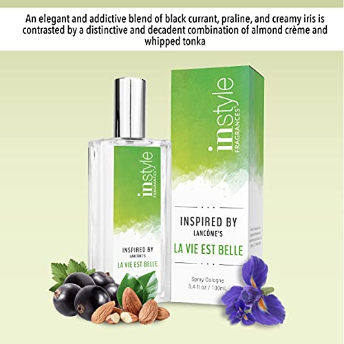 Instyle Fragrances | Inspired by Lancôme's La Vie Est Belle | Women’s Eau de Toilette | Vegan, Paraben Free, Phthalate Free | Never Tested on Animals | 3.4 Fluid Ounces