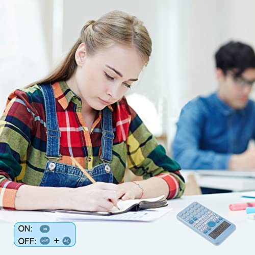 EooCoo 2-Line Standard Scientific Calculator, Portable and Cute School Office Supplies, Suitable for Primary School to College Student Use - Blue