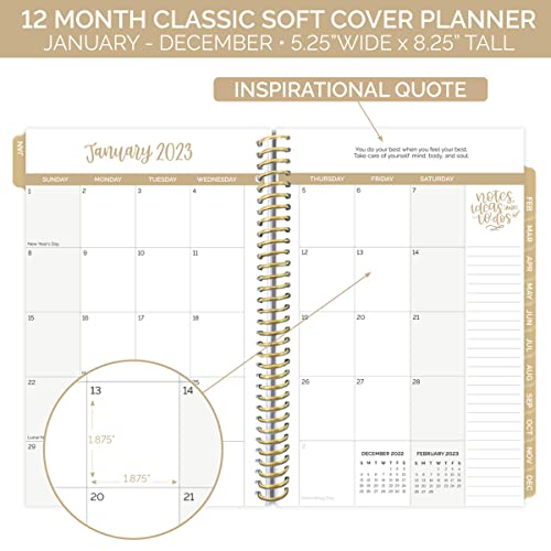bloom daily planners 2023 Calendar Year Day Planner (January 2023 - December 2023) - 5.5β x 8.25β - Weekly/Monthly Agenda Organizer Book with Stickers & Bookmark - Marble