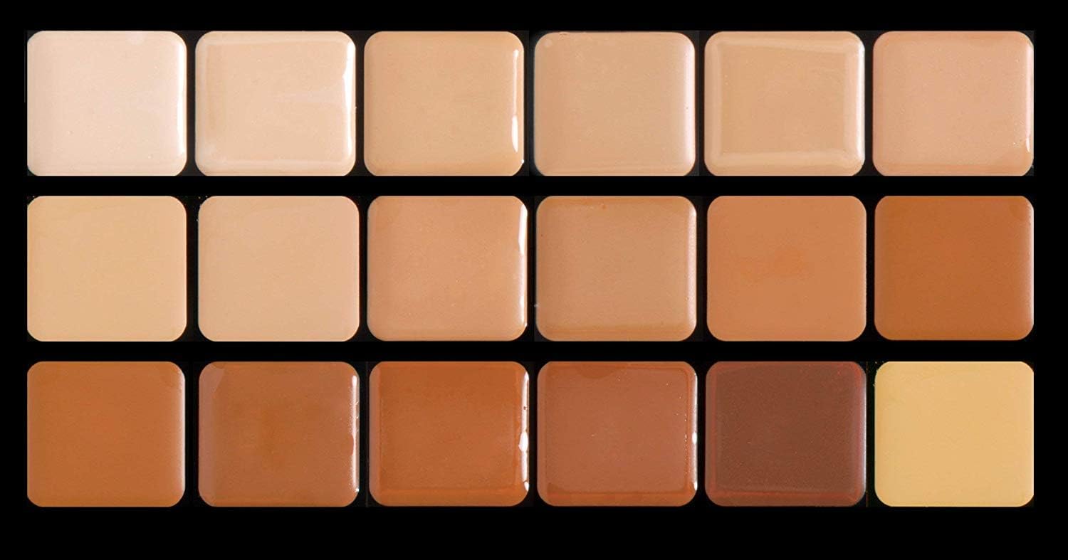 Graftobian Glamour Crème Ultra HD Foundation Super Palettes - Foundation Palette, Contour Makeup, Foundation for Professional Makeup Kit, Face Makeup for Full Coverage - Warm Color