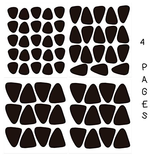 The Boho Design Vieli Arte Filled Triangles Hand Drawn. Wall Vinyl Sticker Decal Decor Nursery 67 psc. Adhesive Tribal Triangle for Kids Baby Bedroom Decoration (Black)