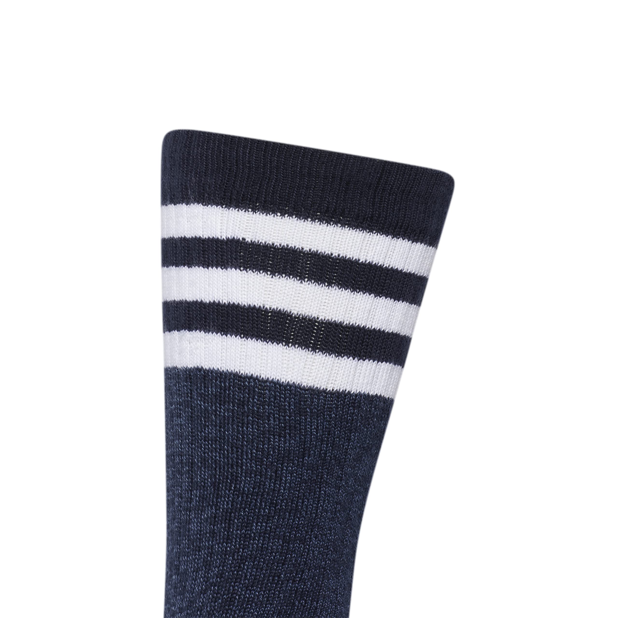 adidas Men's 3-Stripe 3-Pack Crew, White/Grey/Legacy Red, Large